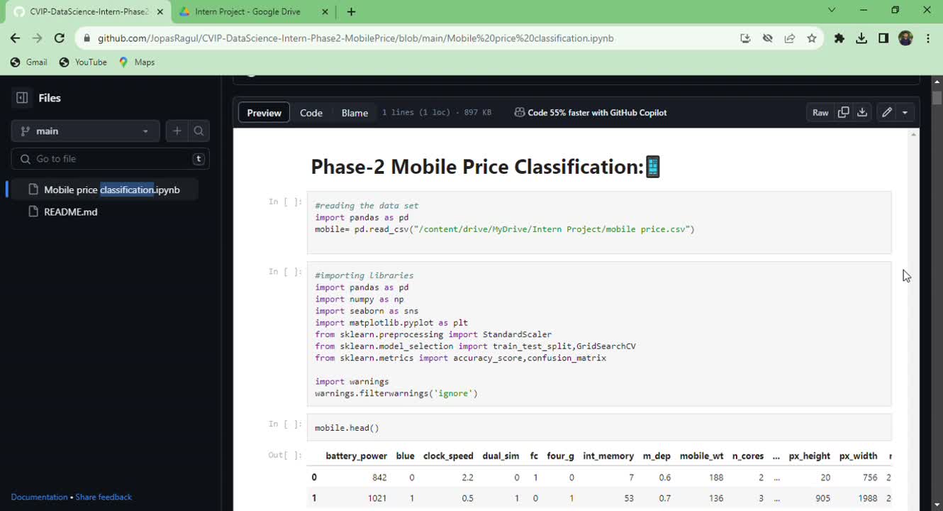 Jopas Ragul A on LinkedIn: #internship #mobileprice #project #datascience Jopas Ragul A on LinkedIn: #internship #mobileprice #project #datascience