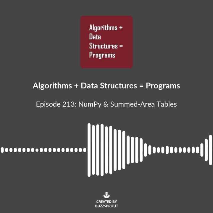 Algorithms + Data Structures = Programs Podcast on LinkedIn: #numpy Algorithms + Data Structures = Programs Podcast on LinkedIn: #numpy