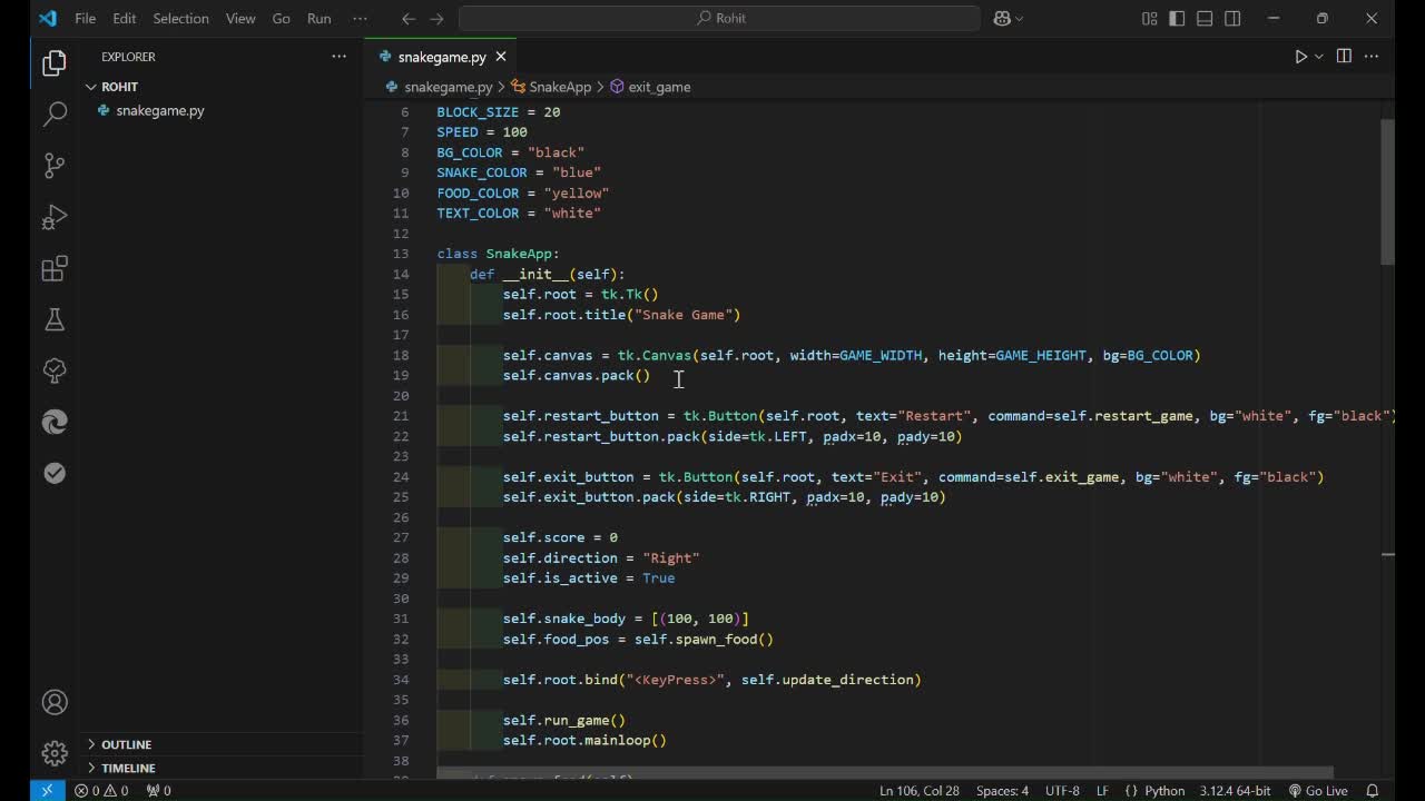 Rohit TJ on LinkedIn: #python #tkinter #gamedevelopment #internpe # ... Rohit TJ on LinkedIn: #python #tkinter #gamedevelopment #internpe # ...