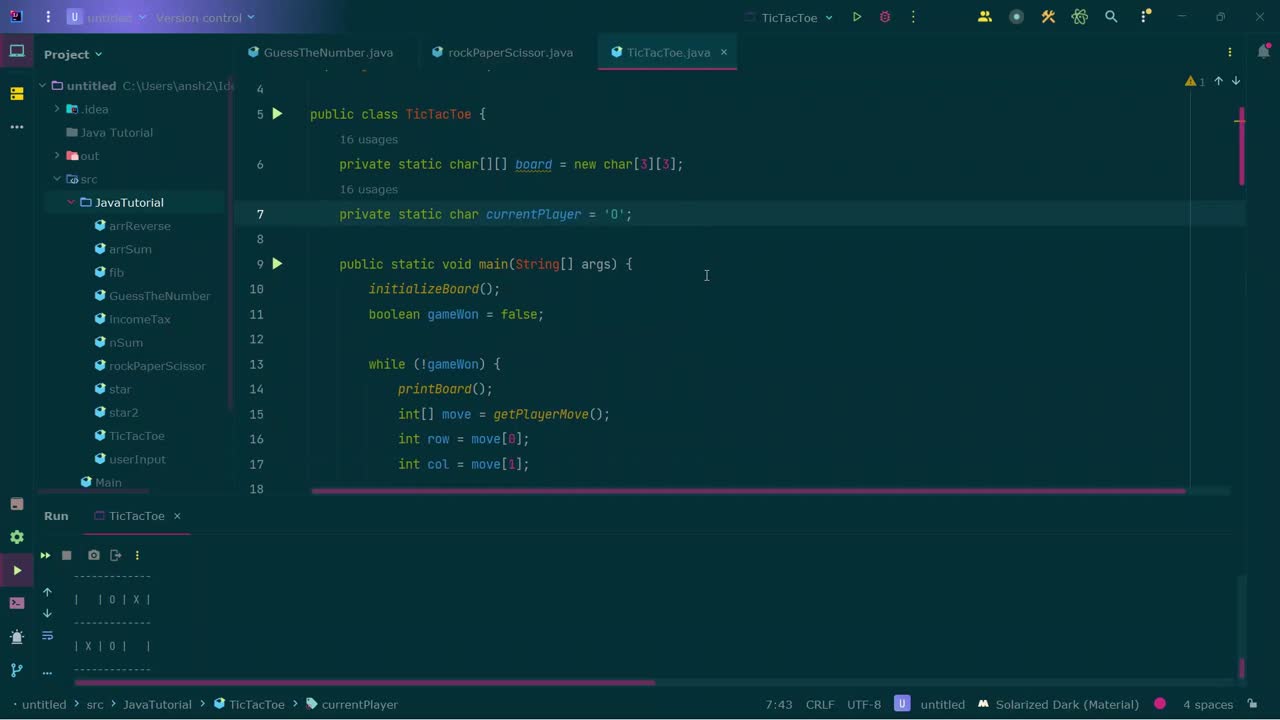 Priyanshu Kumar on LinkedIn: #javaprogramming #tictactoegame Priyanshu Kumar on LinkedIn: #javaprogramming #tictactoegame