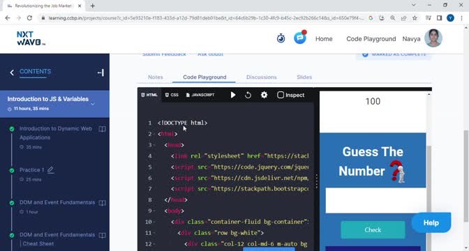 Navya Yagana on LinkedIn: #ccbp #javascript #guessinggame ... Navya Yagana on LinkedIn: #ccbp #javascript #guessinggame ...