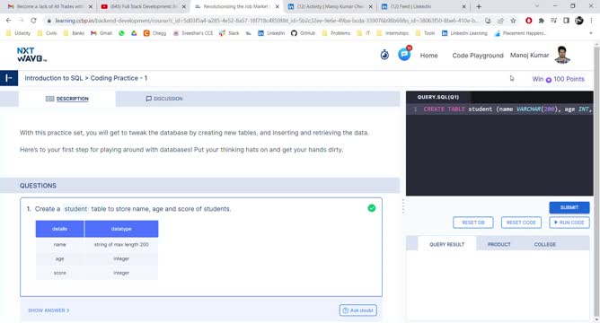 #day72 #sqlintroduction #coding #consistency #practice #ccbp #nxtwave ... #day72 #sqlintroduction #coding #consistency #practice #ccbp #nxtwave ...