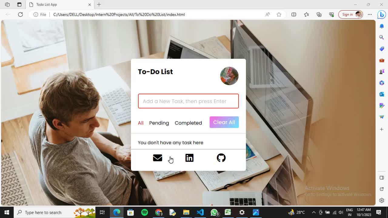 Built a To-Do List webapplication using html | ROHAN SAMUEL posted on ... Built a To-Do List webapplication using html | ROHAN SAMUEL posted on ...