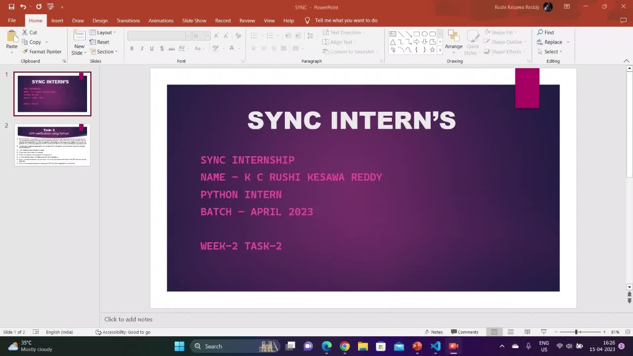 K C Rushi Kesawa Reddy on LinkedIn: #task2 #week2 #internship #github # ... K C Rushi Kesawa Reddy on LinkedIn: #task2 #week2 #internship #github # ...