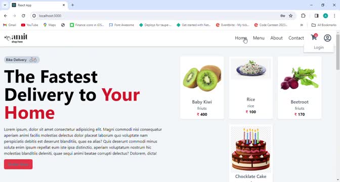 Arjun kumar vs on LinkedIn: A small new food delivery app using react ... Arjun kumar vs on LinkedIn: A small new food delivery app using react ...
