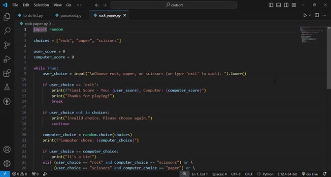 Nikhil A Shet on LinkedIn: #codsoft #python #gamedevelopment # ... Nikhil A Shet on LinkedIn: #codsoft #python #gamedevelopment # ...