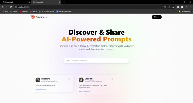 Unais K on LinkedIn: #nextjs #opensource #ai #promptia #techinnovation Unais K on LinkedIn: #nextjs #opensource #ai #promptia #techinnovation