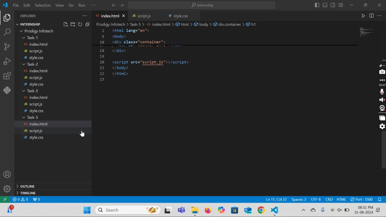 Shaik Nishad on LinkedIn: #prodigyinfotech #internship #webdevelopment ... Shaik Nishad on LinkedIn: #prodigyinfotech #internship #webdevelopment ...