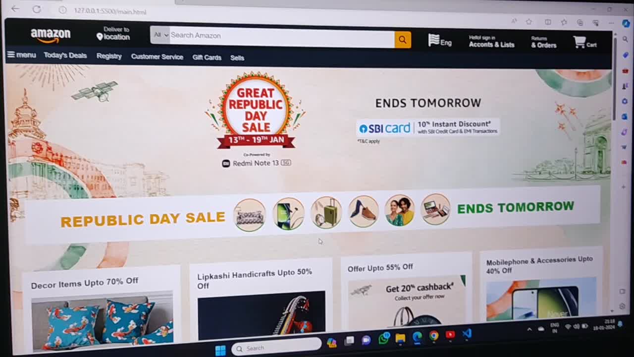 Anmol Jaiswal on LinkedIn: Amazon Clone Using HTML CSS Anmol Jaiswal on LinkedIn: Amazon Clone Using HTML CSS