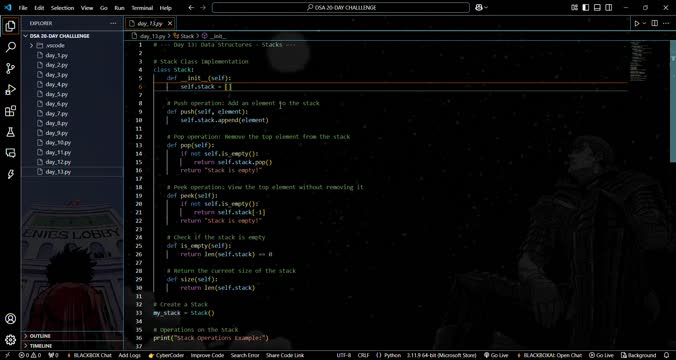 Rohan Magar on LinkedIn: #pythonprogramming #day13challenge #stacks Rohan Magar on LinkedIn: #pythonprogramming #day13challenge #stacks