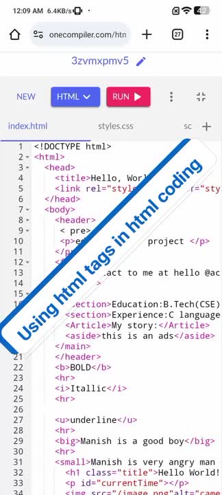 Manish Kumar on LinkedIn: html code first experience in html coding Manish Kumar on LinkedIn: html code first experience in html coding