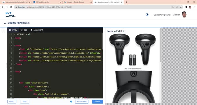 Midhun A on LinkedIn: #30daysofcode #ccbp #nxtwave #html #css #boostrap Midhun A on LinkedIn: #30daysofcode #ccbp #nxtwave #html #css #boostrap