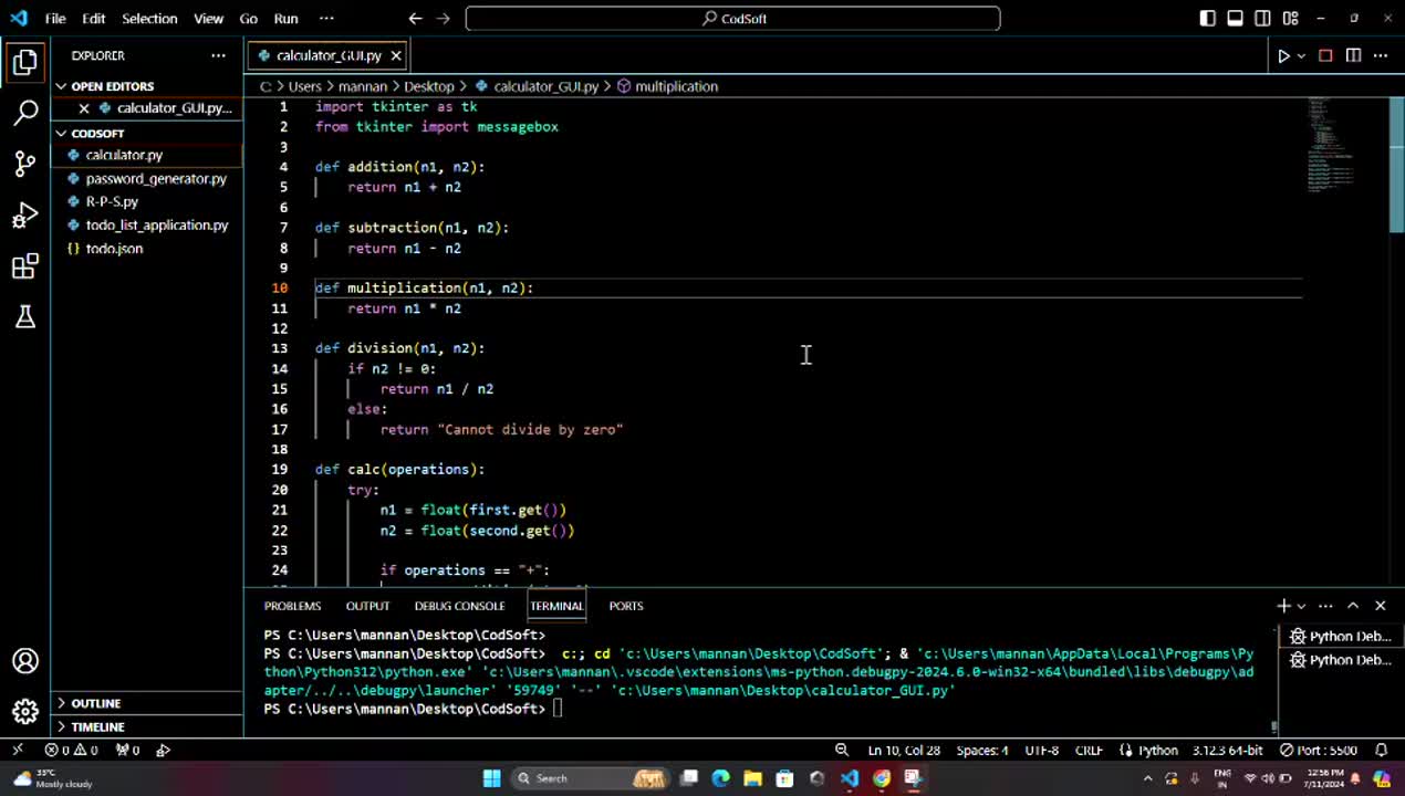 Mannan Agrawal on LinkedIn: #codsoft #internship #python #gui Mannan Agrawal on LinkedIn: #codsoft #internship #python #gui