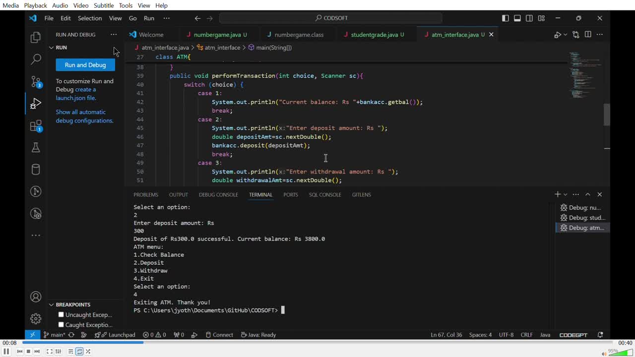 Jyothis Joseph on LinkedIn: #javadevelopment #atminterface #oop # ... Jyothis Joseph on LinkedIn: #javadevelopment #atminterface #oop # ...