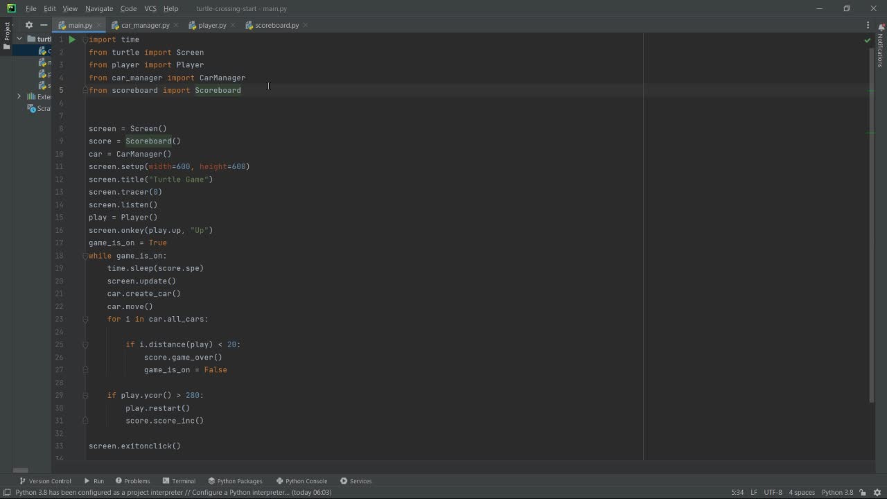 Creating a turtle crossing with Python | Shaik Mohammad Shareef posted ... Creating a turtle crossing with Python | Shaik Mohammad Shareef posted ...