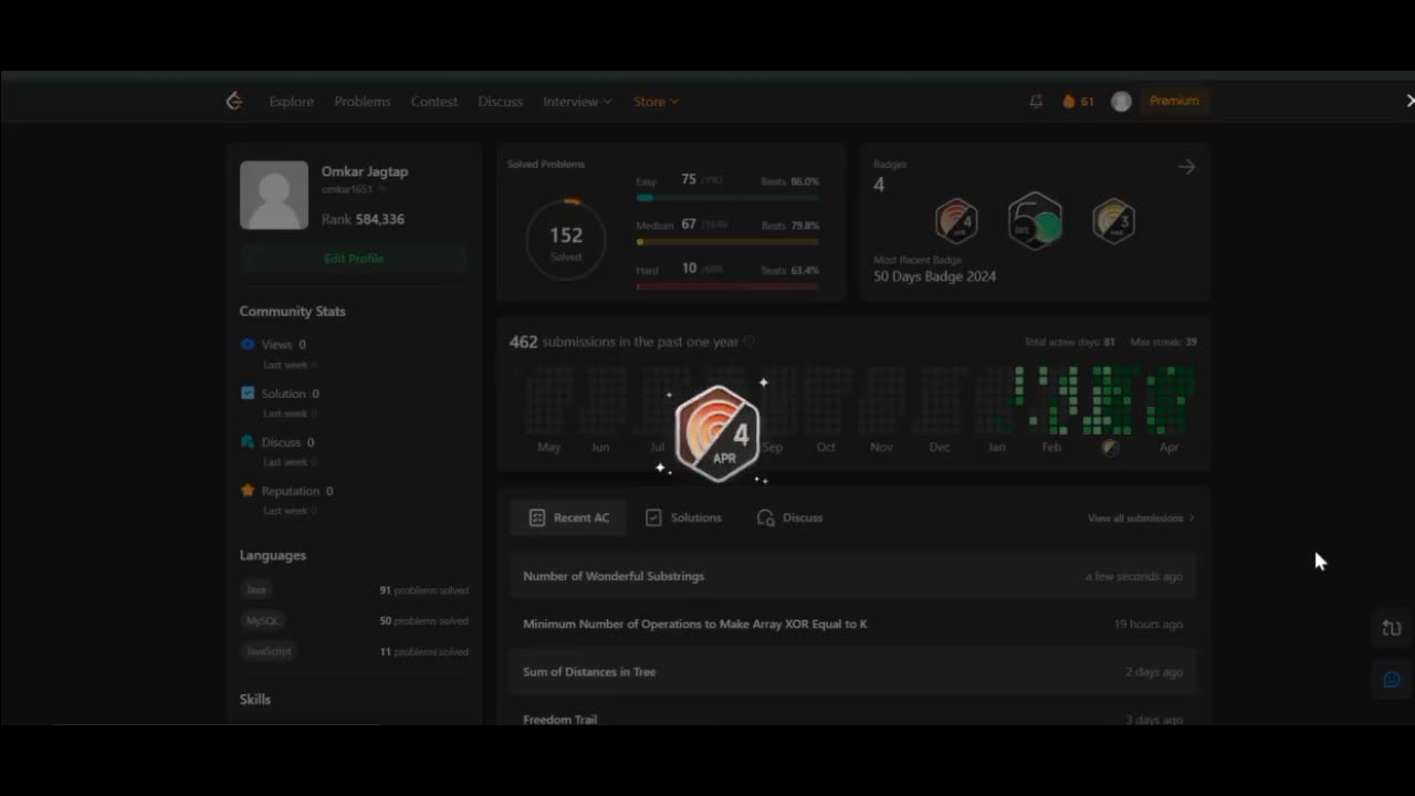 Omkar Jagtap on LinkedIn: #leetcode #dcc #dccapril #codingchallenge # ... Omkar Jagtap on LinkedIn: #leetcode #dcc #dccapril #codingchallenge # ...