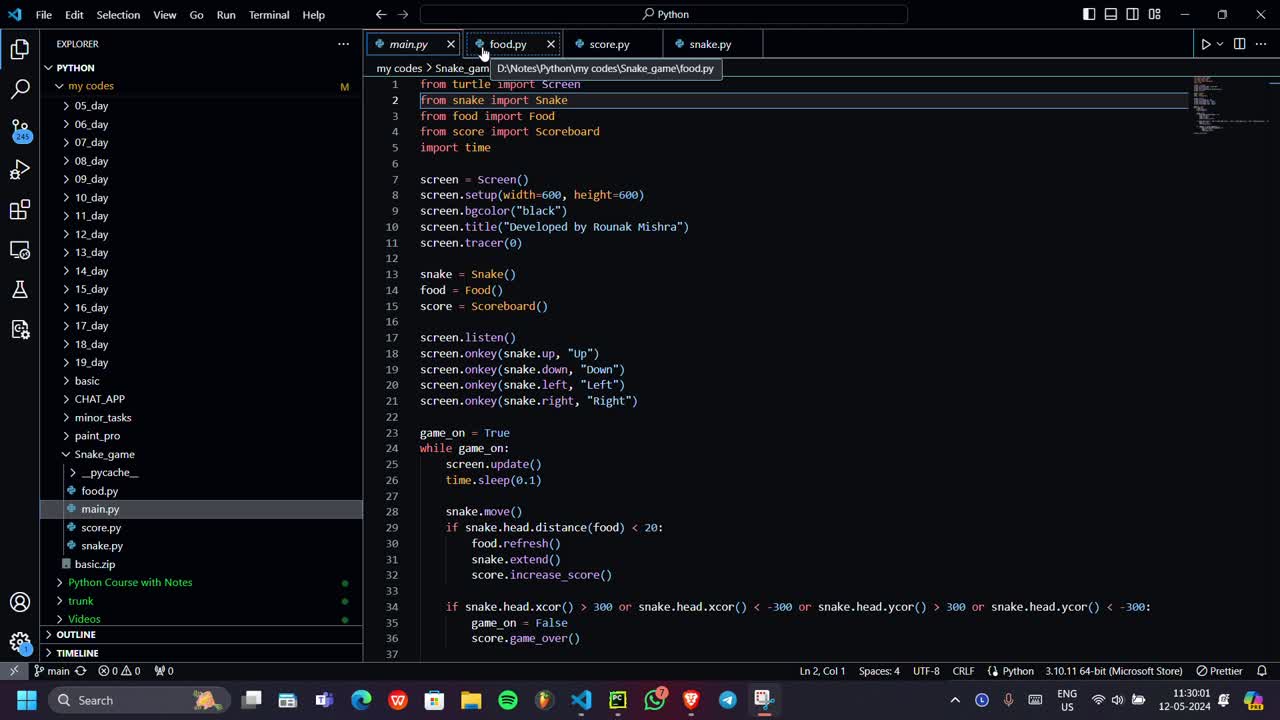 Rounak Mishra on LinkedIn: #python #gamedev #objectorientedprogramming ... Rounak Mishra on LinkedIn: #python #gamedev #objectorientedprogramming ...