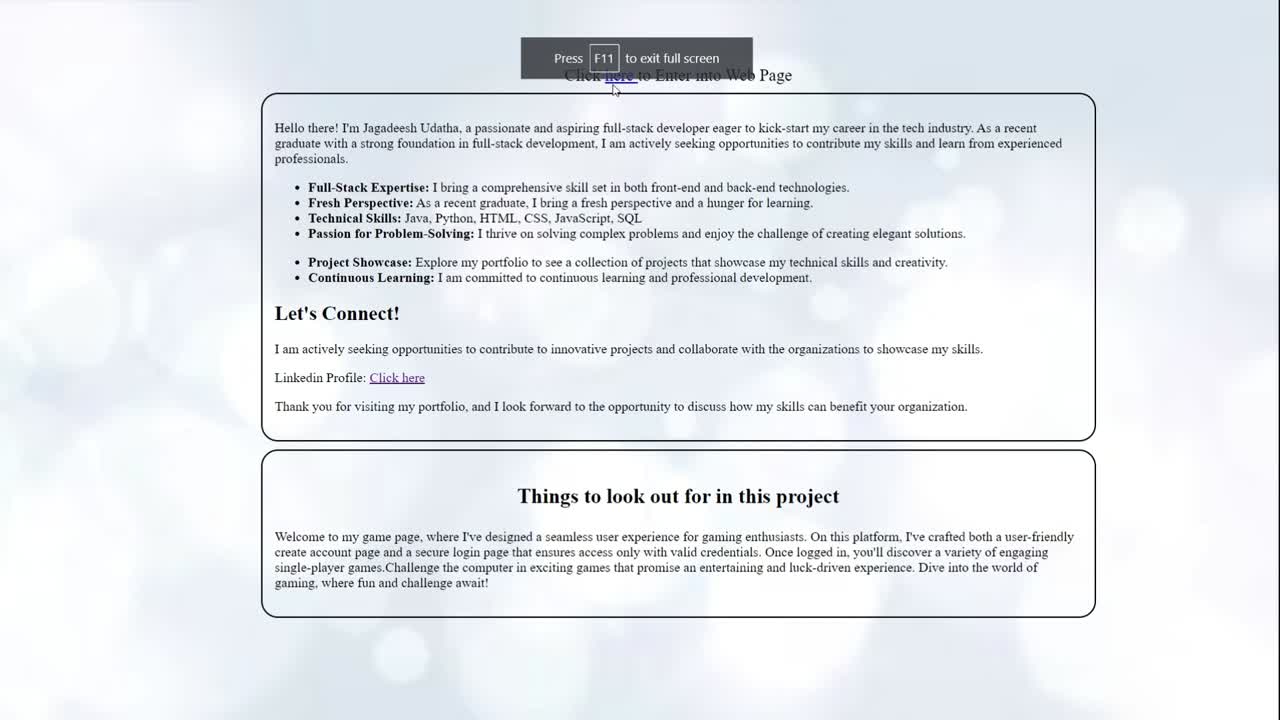 Jagadeesh Udatha on LinkedIn: #webdevelopment #javascript #gamedev # ... Jagadeesh Udatha on LinkedIn: #webdevelopment #javascript #gamedev # ...