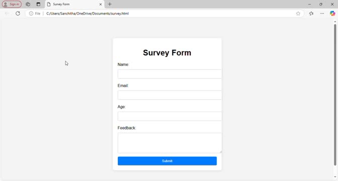 Sunethra R on LinkedIn: #webdevelopment #html #css #surveyform # ... Sunethra R on LinkedIn: #webdevelopment #html #css #surveyform # ...
