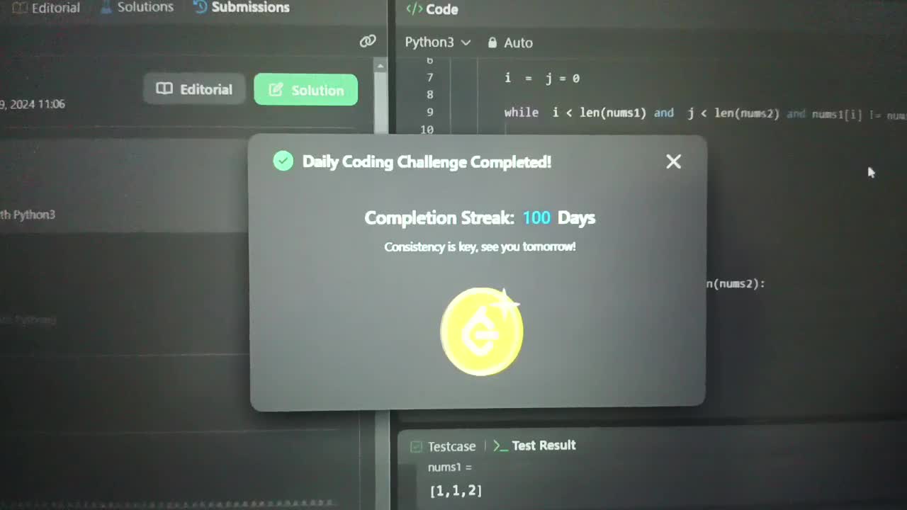 TEJA GOLLA on LinkedIn: 100 Days streak # leet code 🔥 TEJA GOLLA on LinkedIn: 100 Days streak # leet code 🔥