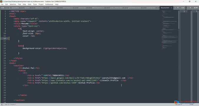 Anshul Pal on LinkedIn: Creating a Resume Using HTML Anshul Pal on LinkedIn: Creating a Resume Using HTML