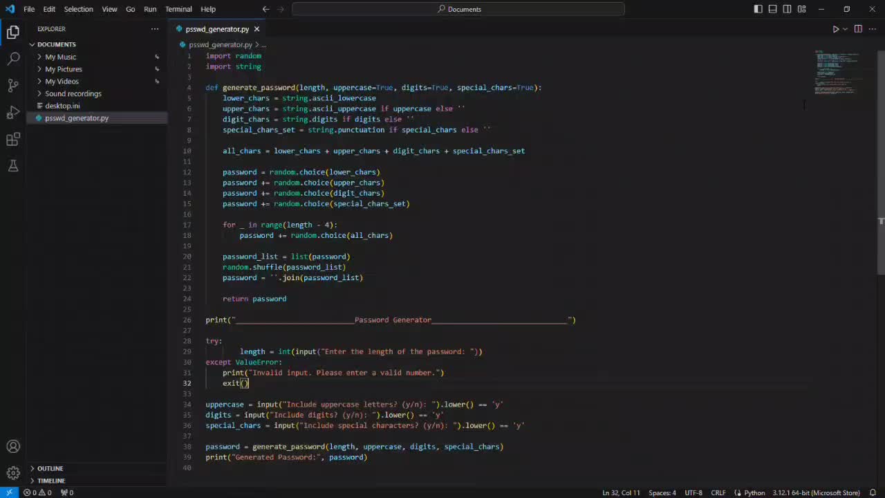 Sharmila R on LinkedIn: Task 3 : Password Generator Using Python ... Sharmila R on LinkedIn: Task 3 : Password Generator Using Python ...