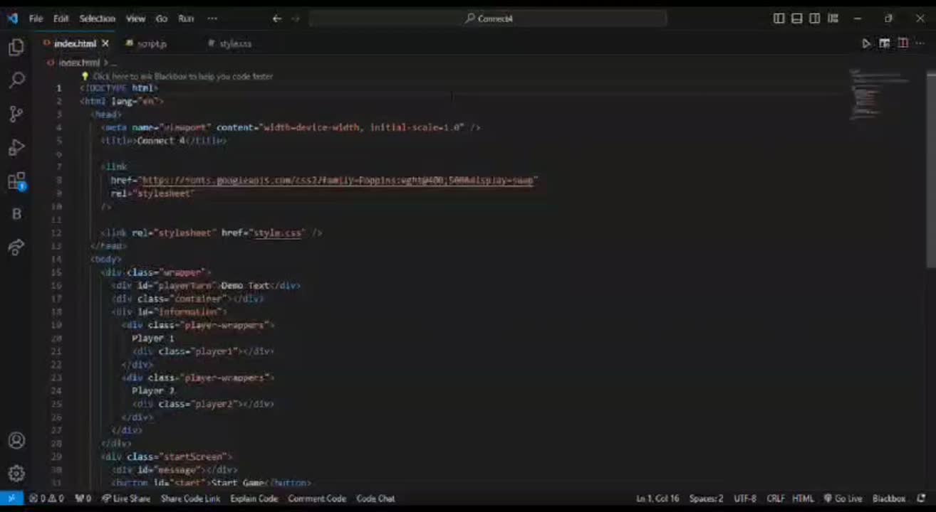 KEERTHANA D on LinkedIn: #javascript #html #css #internpe #connect4 # ... KEERTHANA D on LinkedIn: #javascript #html #css #internpe #connect4 # ...