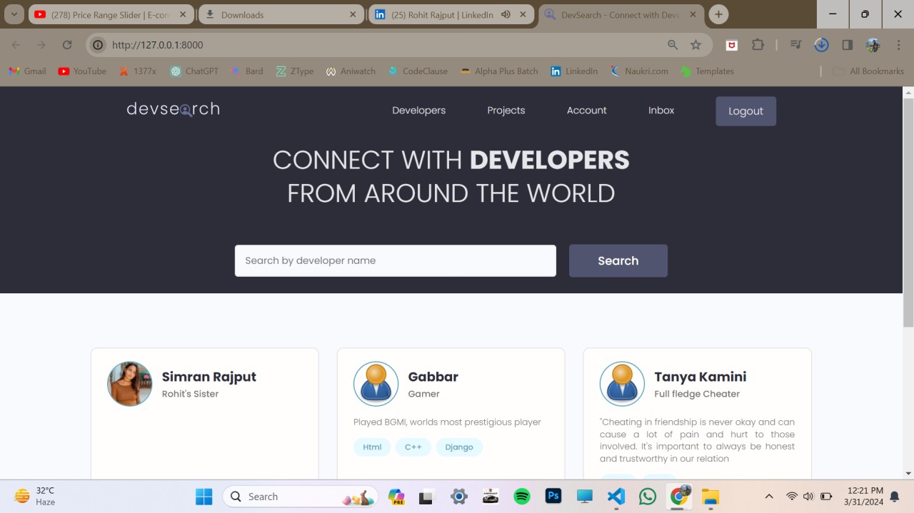 #django #projectmanagement #devsearch | Rohit Rajput #django #projectmanagement #devsearch | Rohit Rajput