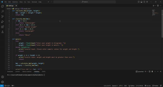 Hari S on LinkedIn: #python #programming #oasisinfobyte Hari S on LinkedIn: #python #programming #oasisinfobyte