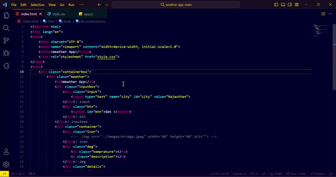Weather app Use of Html, Css, JavaScript through calling API | Rohit Kumar Weather app Use of Html, Css, JavaScript through calling API | Rohit Kumar