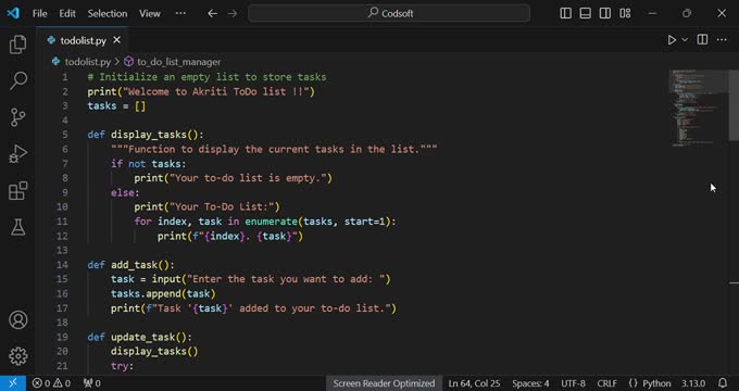 Akriti Pandey on LinkedIn: #codsoft #python #programming #internship Akriti Pandey on LinkedIn: #codsoft #python #programming #internship