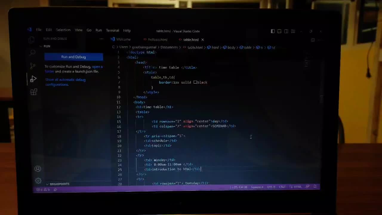 Niranjan Gunnal on LinkedIn: #html #css #tables #td #tr Niranjan Gunnal on LinkedIn: #html #css #tables #td #tr