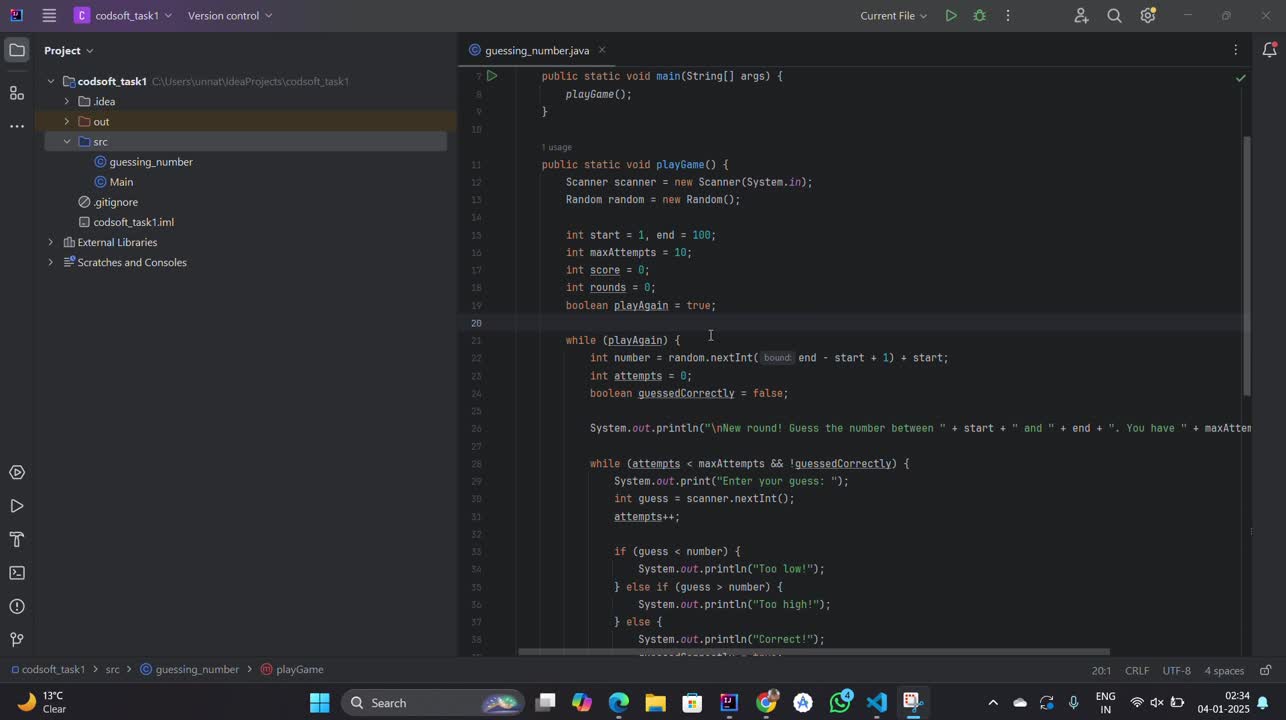 Unnati Khare on LinkedIn: #java #coding #internship #codsoft # ... Unnati Khare on LinkedIn: #java #coding #internship #codsoft # ...