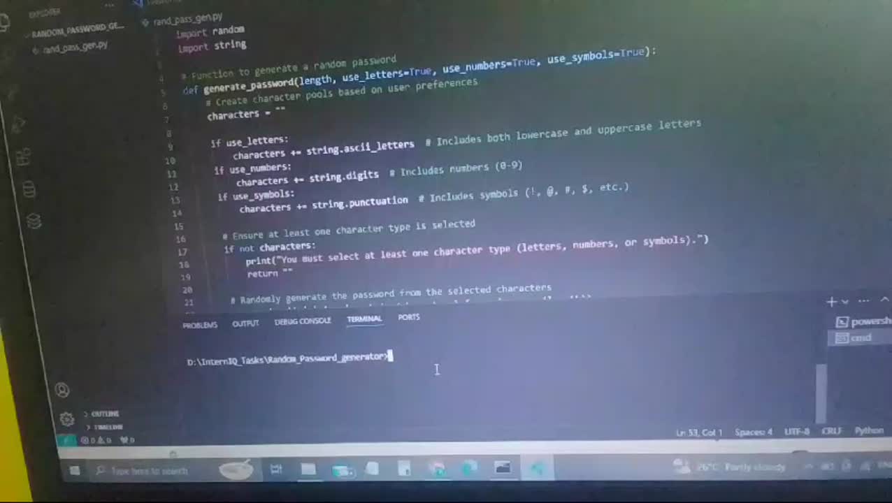 Saboor Nisha on LinkedIn: #python #passwordgenerator #security # ... Saboor Nisha on LinkedIn: #python #passwordgenerator #security # ...