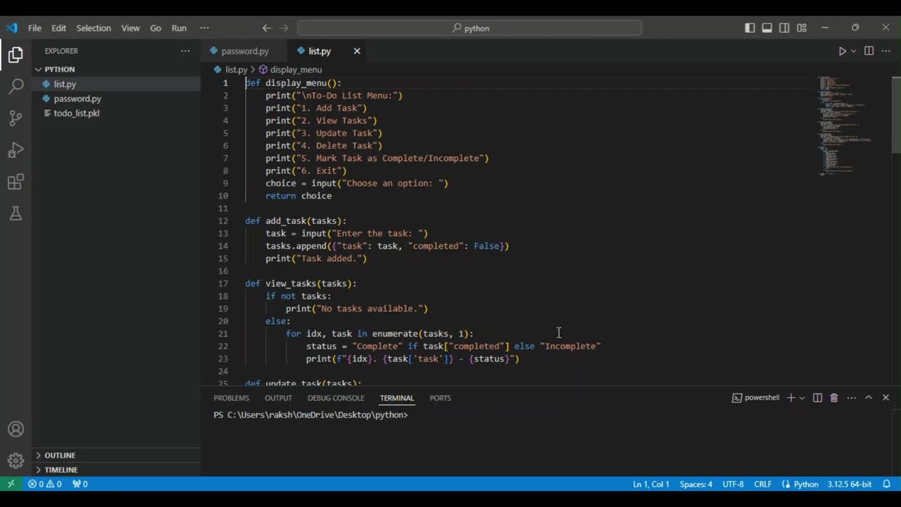 Rakshitha D P on LinkedIn: #python #coding #todolist #programming # ... Rakshitha D P on LinkedIn: #python #coding #todolist #programming # ...