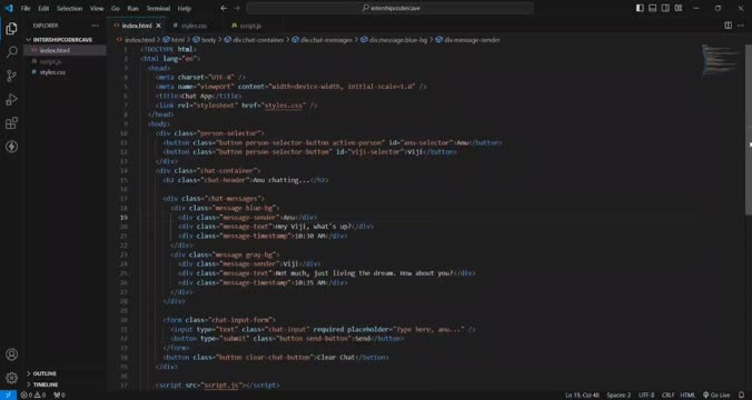 #coderscaveinternship #webdev #realtimechat #intershipjourney… | Anusuya V #coderscaveinternship #webdev #realtimechat #intershipjourney… | Anusuya V
