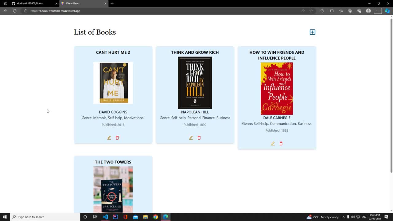 Siddharth Kumar on LinkedIn: #webdevelopment #crud #reactjs #bookstore ... Siddharth Kumar on LinkedIn: #webdevelopment #crud #reactjs #bookstore ...