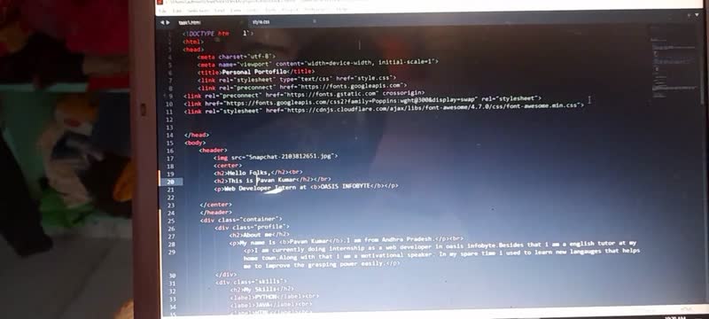 How I used html css for Oasis infobyte project | PAVAN BOKKA posted on ... How I used html css for Oasis infobyte project | PAVAN BOKKA posted on ...