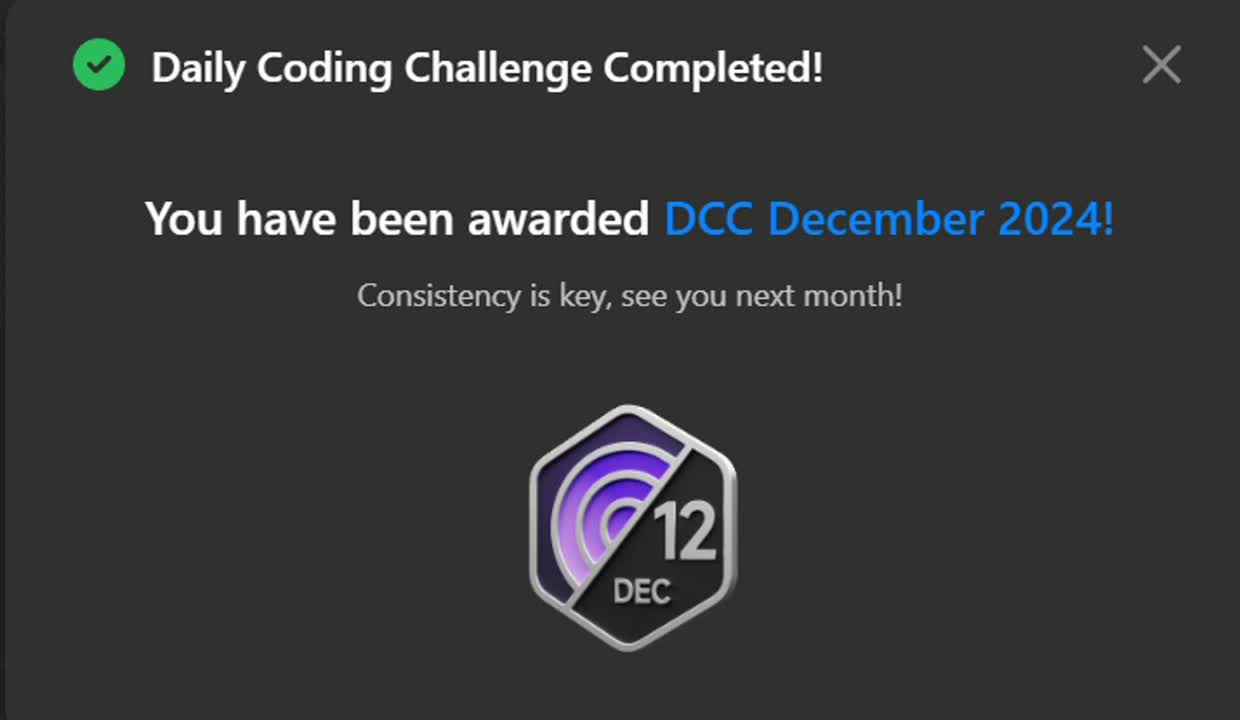 Swayam Agarwal on LinkedIn: #leetcode #codingjourney #decemberbadge # ... Swayam Agarwal on LinkedIn: #leetcode #codingjourney #decemberbadge # ...