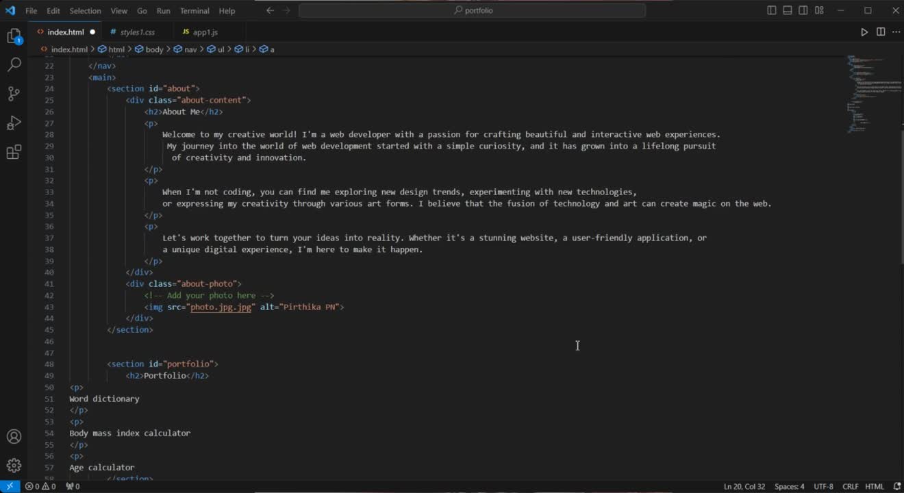 PIRTHIKA P N on LinkedIn: #level1 #task1 #codecasa #portfolio # ... PIRTHIKA P N on LinkedIn: #level1 #task1 #codecasa #portfolio # ...