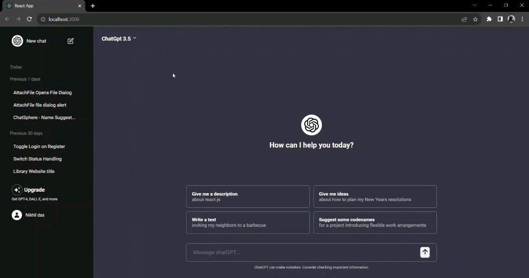 Nikhil Das on LinkedIn: #reactjs #openai #chatgpt #webdevelopment #ai # ... Nikhil Das on LinkedIn: #reactjs #openai #chatgpt #webdevelopment #ai # ...