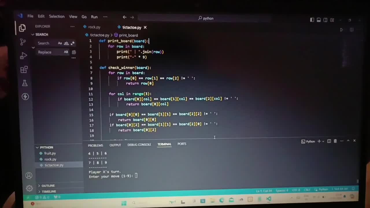 shravan chettimada on LinkedIn: This is python Console-based tic tac ... shravan chettimada on LinkedIn: This is python Console-based tic tac ...