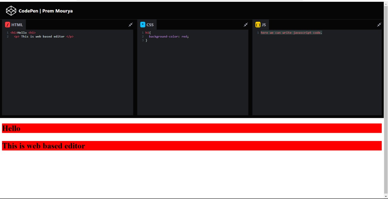 Prem Mourya on LinkedIn: #reactjs #webdevelopment #codeeditor #coding Prem Mourya on LinkedIn: #reactjs #webdevelopment #codeeditor #coding