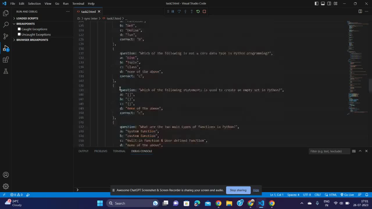 MUDAVATH SANTHOSH on LinkedIn: #quizapp #webdeveloper #syncinterns #share MUDAVATH SANTHOSH on LinkedIn: #quizapp #webdeveloper #syncinterns #share