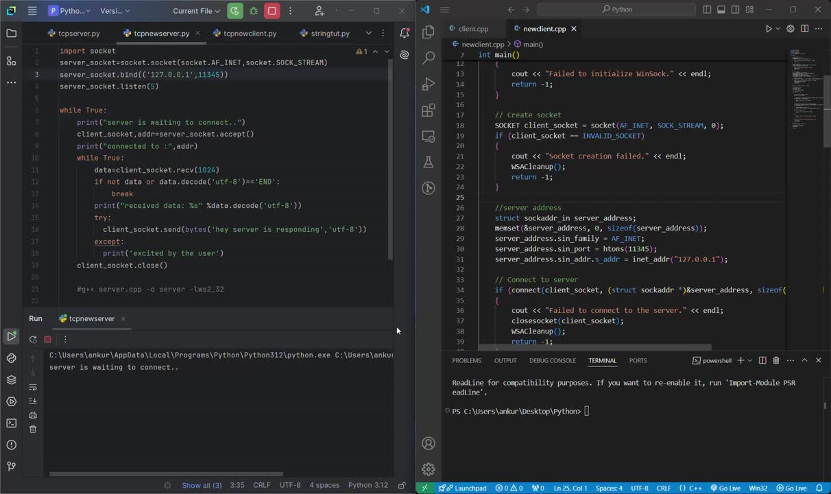 Ankur Verma on LinkedIn: #socket #python #winsock #c Ankur Verma on LinkedIn: #socket #python #winsock #c