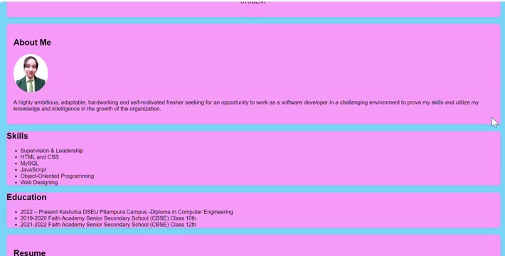 nishka sagar on LinkedIn: Personal Portfolio using CSS and HTML nishka sagar on LinkedIn: Personal Portfolio using CSS and HTML