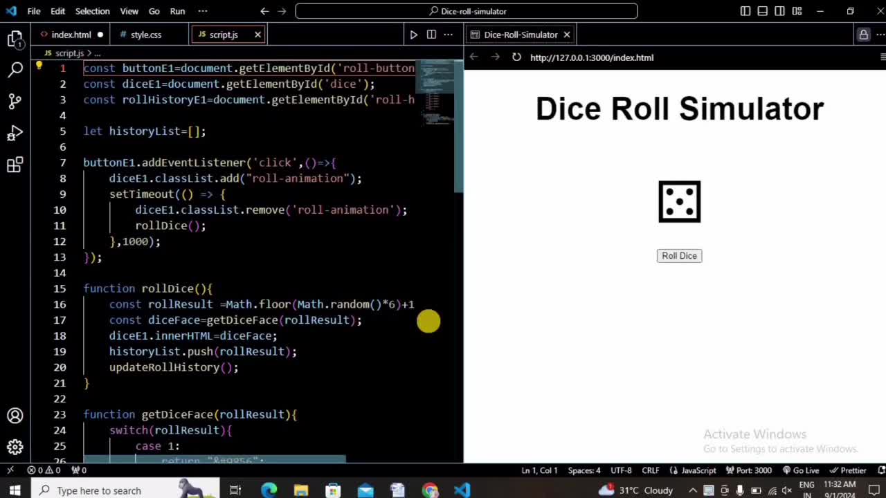 Sunny Maurya on LinkedIn: Dice Roll Simulator Project using html css ... Sunny Maurya on LinkedIn: Dice Roll Simulator Project using html css ...