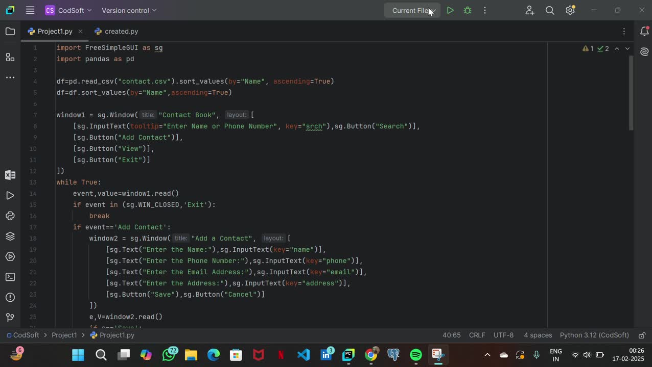 #python #gui #datahandling #internship #codsoft #pythonprojects # ... #python #gui #datahandling #internship #codsoft #pythonprojects # ...