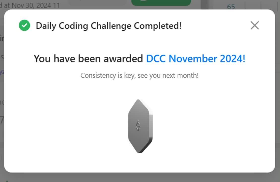 Sakshi Kumari on LinkedIn: DCC November 2024 completed in leetcode ... Sakshi Kumari on LinkedIn: DCC November 2024 completed in leetcode ...