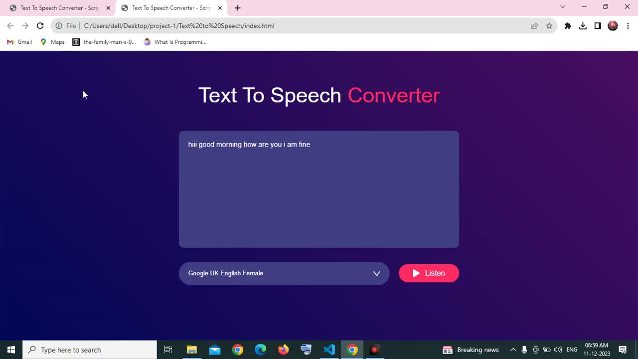 Ankit Kumar on LinkedIn: Text To Speech using Html ,Css and JavaScript ... Ankit Kumar on LinkedIn: Text To Speech using Html ,Css and JavaScript ...